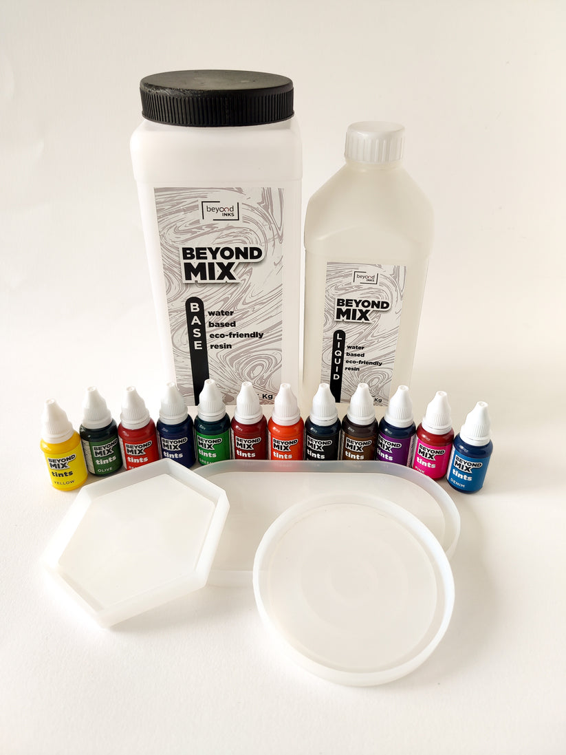 Beyond MIX Mega Kit - 3.5KG, 12 Tints, 3 Moulds Ecofriendly & Alternative to Jesmonite – Beyond Inks